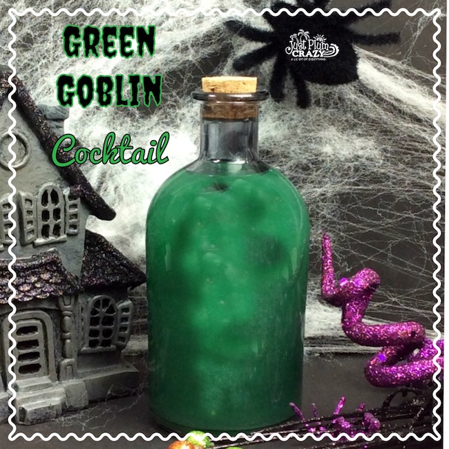 Ghoulish Green Goblin Halloween Cocktail Recipe - Be Plum Crazy!