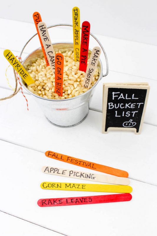 Fall Activity Bucket List Craft