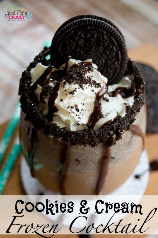 Cookies and Cream Frozen Cocktail Recipe - Be Plum Crazy!